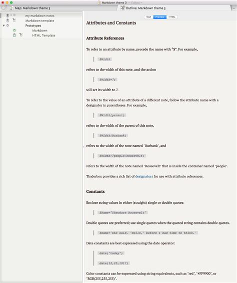 Markdown Custom Themes Q And A Getting Started With Tinderbox