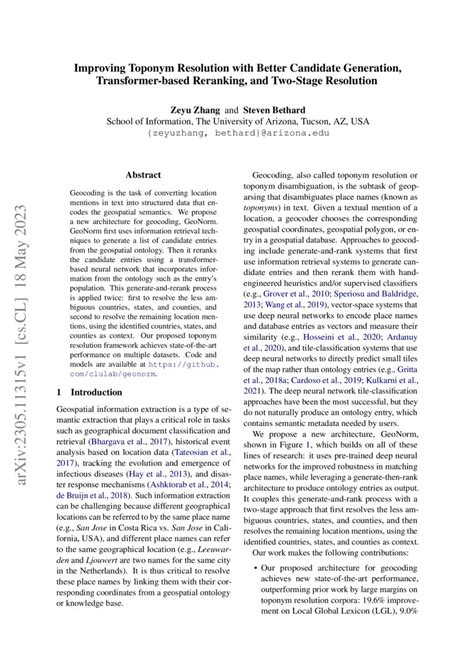 Improving Toponym Resolution With Better Candidate Generation