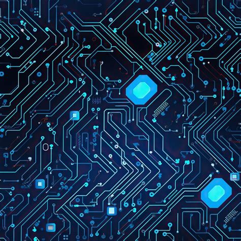 Premium Photo Hightech Circuit Board Design Seamless Pattern