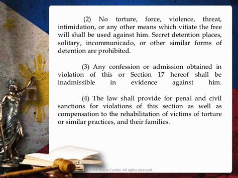 Philippine Constitution 1987 Article 3 Bill Of Rights