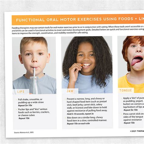 Functional Oral Motor Exercises Using Foodsliquids Adult And