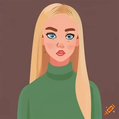 Professional Young Woman With Long Blonde Hair And Blue Eyes In Vector Art On Craiyon
