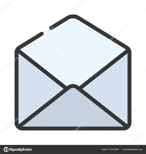 Envelope Icon Vector Illustration White Background Stock Vector By