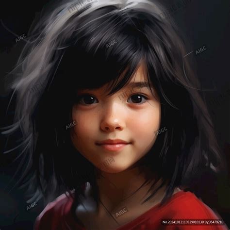 Ai创作图数字肖像插画 高精女孩原画稿 手绘小孩 板绘女孩 插画小女孩 板绘少女 厚涂头像 的小女孩人相 写实少女 小女孩头像插画 高清手绘女孩 写实人物绘画 小女孩人相 小女孩插画nipic