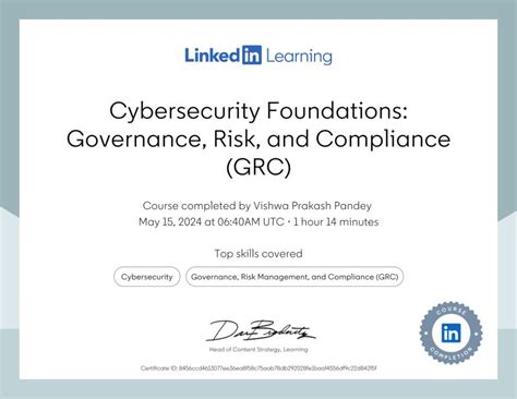 Vishwa Prakash Pandey On Linkedin Certificate Of Completion