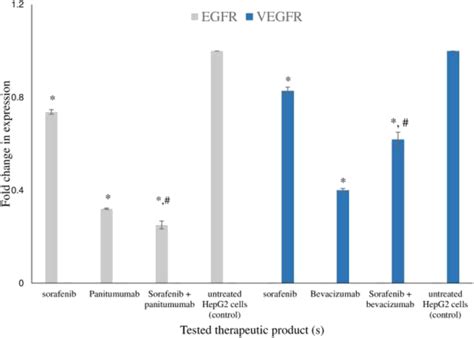 Vegfr2 And Egfr Relative Gene Expression In Hepg2 Cancer Treated Cells Download Scientific