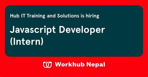workhub nepal on linkedin javascript developer intern