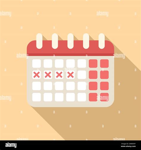 Illustration Of A Stylized Calendar With Specific Dates Marked In Red