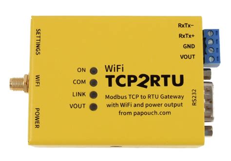 TCP2RTU WiFi Převodník MODBUS TCP na RTU ASCII Papouch com