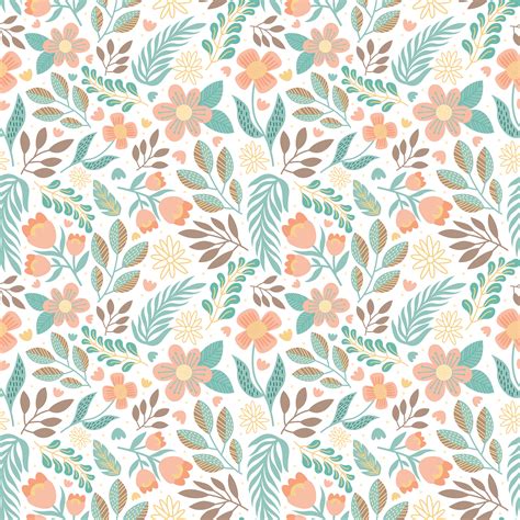 Flower Nature Seamless Pattern 689540 Vector Art At Vecteezy