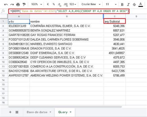 Funcion Query Google Sheets NivelProExcel Excel