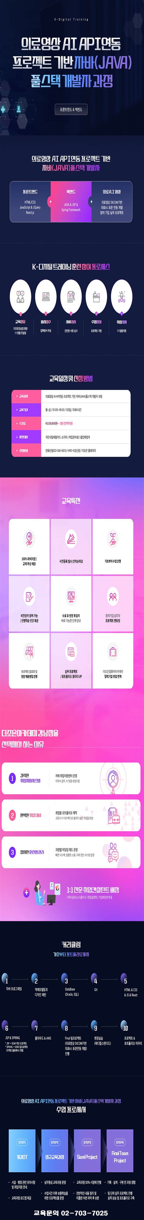 의료영상 Ai Api연동 프로젝트 기반 자바java풀스택 개발자 과정 요즘것들