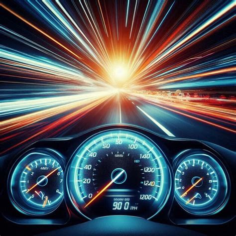 A Car With A Speedometer And The Speedometer Showing The Speed Limit Premium Ai Generated Image