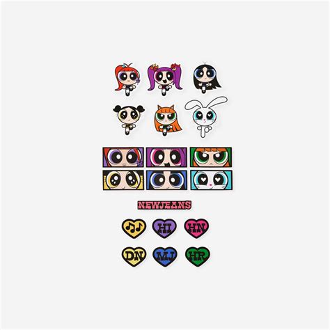 뉴진스 X 파워퍼프걸 스티커팩 Newjeans Kream