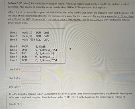 Solved Problem 3 10 Points Bit Manipulation Using Bit Chegg Com