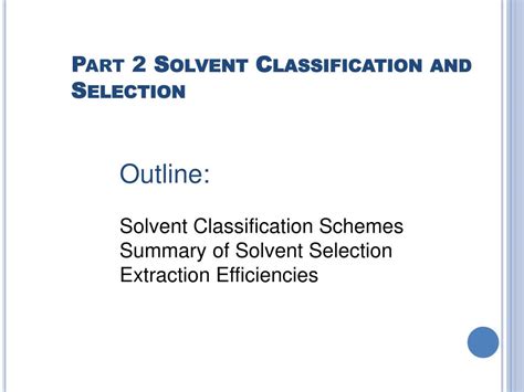 Ppt Solvent Selection For Separation Powerpoint Presentation Free