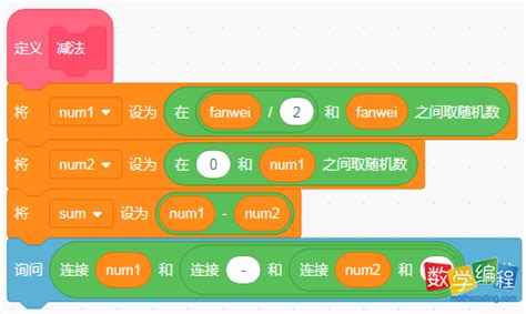 scratch四则运算练习加减乘除随机混合出题 Scratch编程