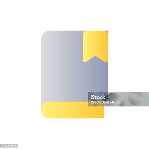 Enregistrement Du Livre Pour Une Future Icône Dinterface Utilisateur Bicolore À Dégradé Plat