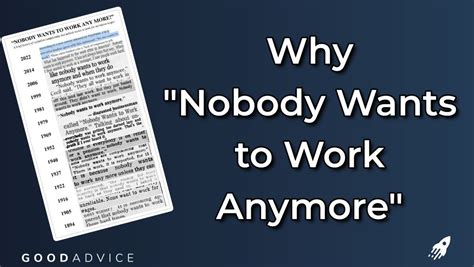 Why Nobody Wants To Work Anymore