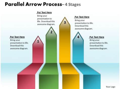Parallel Arrow Process 4 Stages 15 Presentation PowerPoint Templates PPT Slide Templates