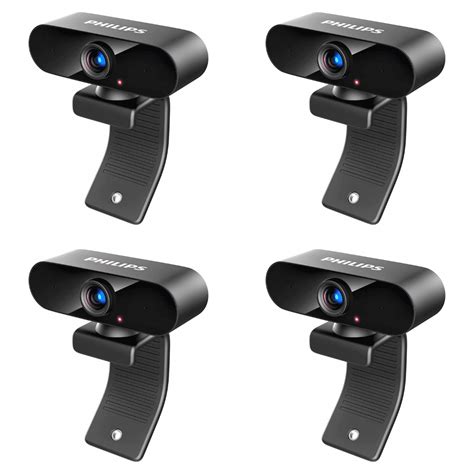 4 Pack Philips Pc Webcam W Microphone Full Hd 1080p Usb Computer Camera 360° Rotate For Pc