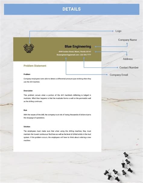 Technical Problem Statement Template Prewrite