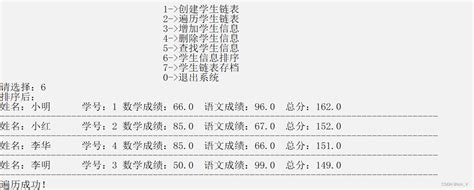 C语言实现学生成绩管理系统（链表实现）结构体链表 学生成绩管理系统 Csdn博客