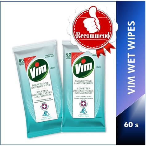Vim Disinfectant Sanitizer Wipes 60s PRICE OF 3 PACKS Lazada Singapore