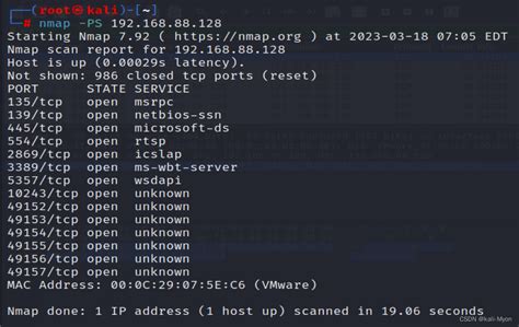 主动扫描 Nmap 设备发现 nmap扫描一台机器 CSDN博客
