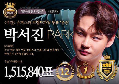 박서진 6회차 트로트 가왕·43회차 예능 셀럽·최고 미남 스타 부문 슈퍼스타 브랜드 파워 투표 1위 슈퍼스타 투표 결과 유혜지 기자 톱스타뉴스
