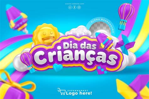 편집 가능한 슈퍼마켓 및 소셜 미디어 구성을 위한 어린이 날 파란색 3d 스탬프 프리미엄 Psd 파일