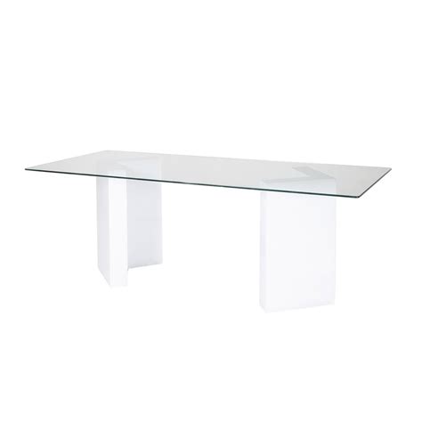 Mesa Retangular De Vidro Com Base Aspas Lounges Festas