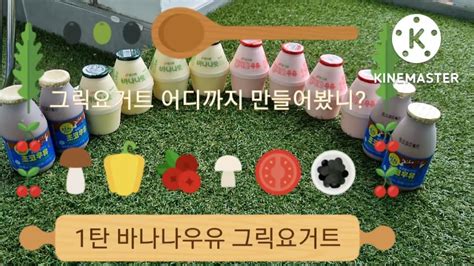 그릭요거트 어디까지 만들어봤니 1탄 바나나우유로 그릭요거트 만들기 바나나우유그릭요거트 그릭요거트만들기 Youtube