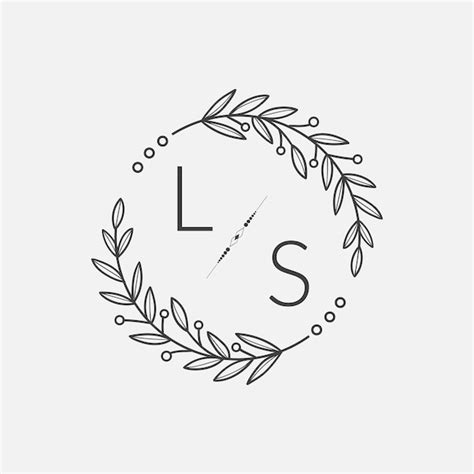 Premium Vector LS Initial Monogram Wedding With Creative Circle Line