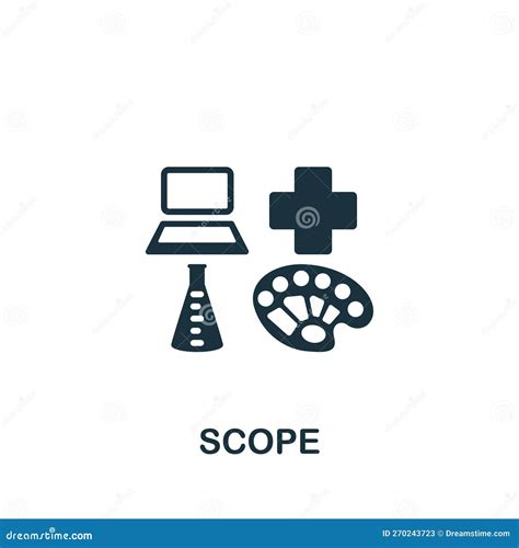 Scope Icon Monochrome Simple Sign From Performance Collection Stock Vector Illustration Of
