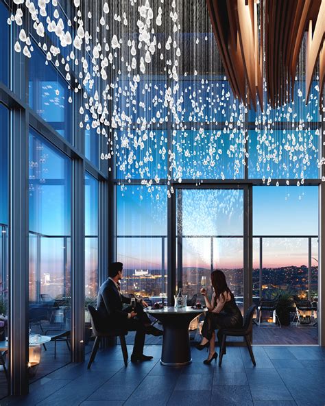 Digital Visualizations Of High Rise 29th Floor Restaurant Concept