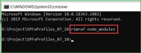 delete node modules from spfx solution rimraf