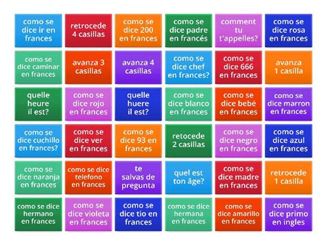 Preguntas Frances Fichas Giratorias