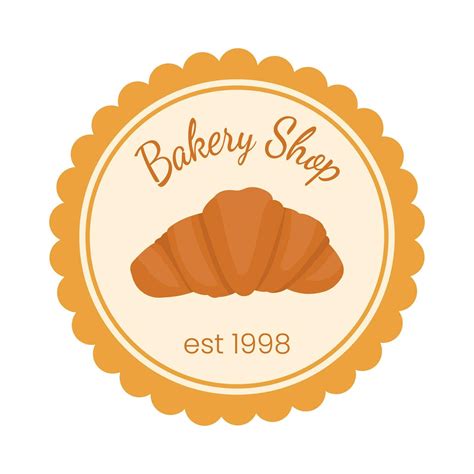 Bakery Theme Icon Simple Vector Arts Aesthetic Bakery Bread Vector
