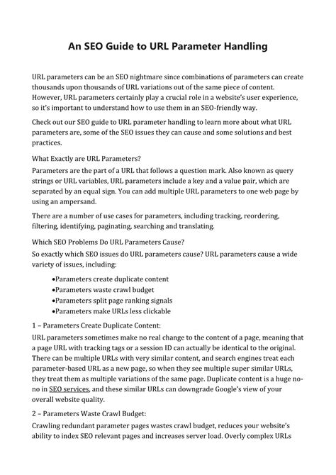 Ppt An Seo Guide To Url Parameter Handling Powerpoint Presentation Ppt An Seo Guide To Url Parameter Handling Powerpoint Presentation
