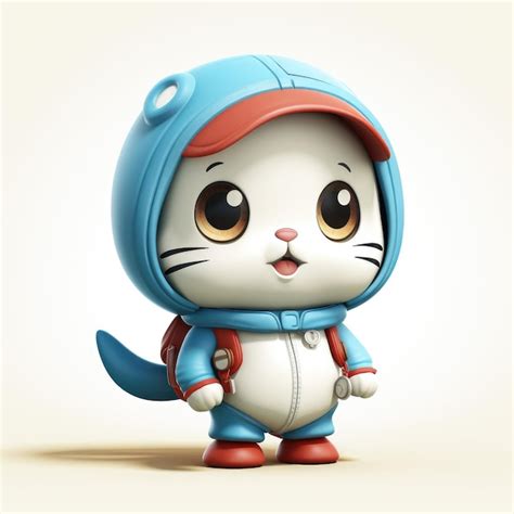 Premium Ai Image Whimsical And Unique Doraemon Design On A Clean