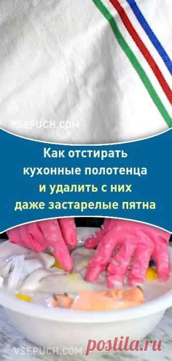 Как отстирать кухонные полотенца и удалить с них даже застарелые пятн Сергей Постила