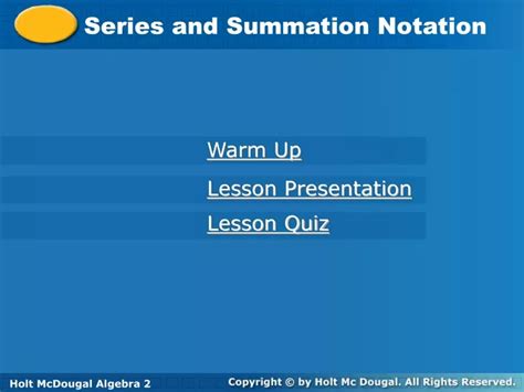 Ppt Series And Summation Notation Lesson Presentation Powerpoint Presentation Id 9639543
