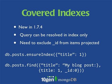 indexing and query optimization