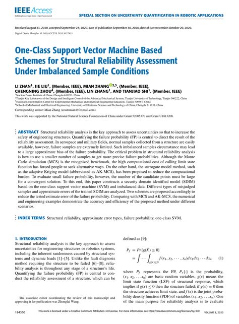 Pdf One Class Support Vector Machine Based Schemes For Structural