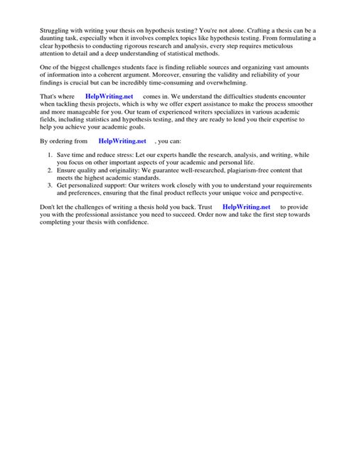 Essay On Hypothesis Testing Pdf