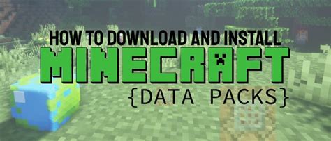 how to install minecraft data packs