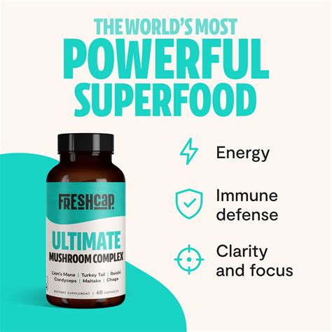 Freshcap Ultimate Mushroom Complex 60 Capsules Gnc