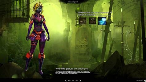 Guild Wars 2 Character Generation Sylvari Female Necromancer Fight Against The Dream