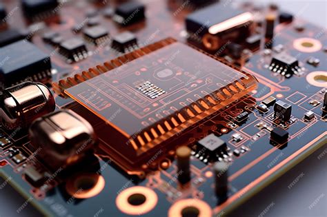 Premium Ai Image Close Up Circuit Board With Components